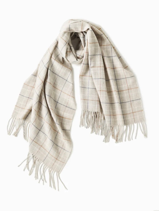 Windowpane Scarf – NAVYBLEU